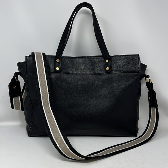 margot | Bags | Margot Leather Tote With Crossbody Strap Black Soft ...